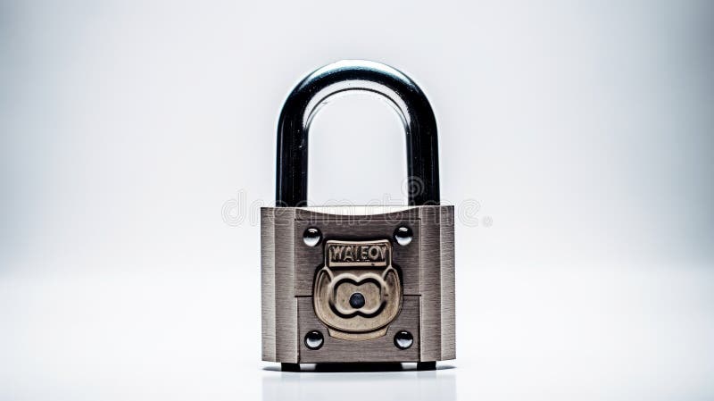 Hallyu Style Metal Padlock with Clean Lines and Pure Forms Stock ...