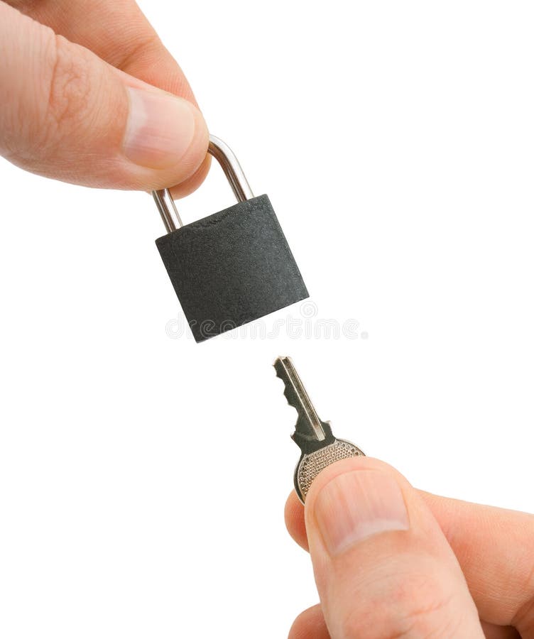 Key in hand unlock success stock photo. Image of gate, bottom - 581880