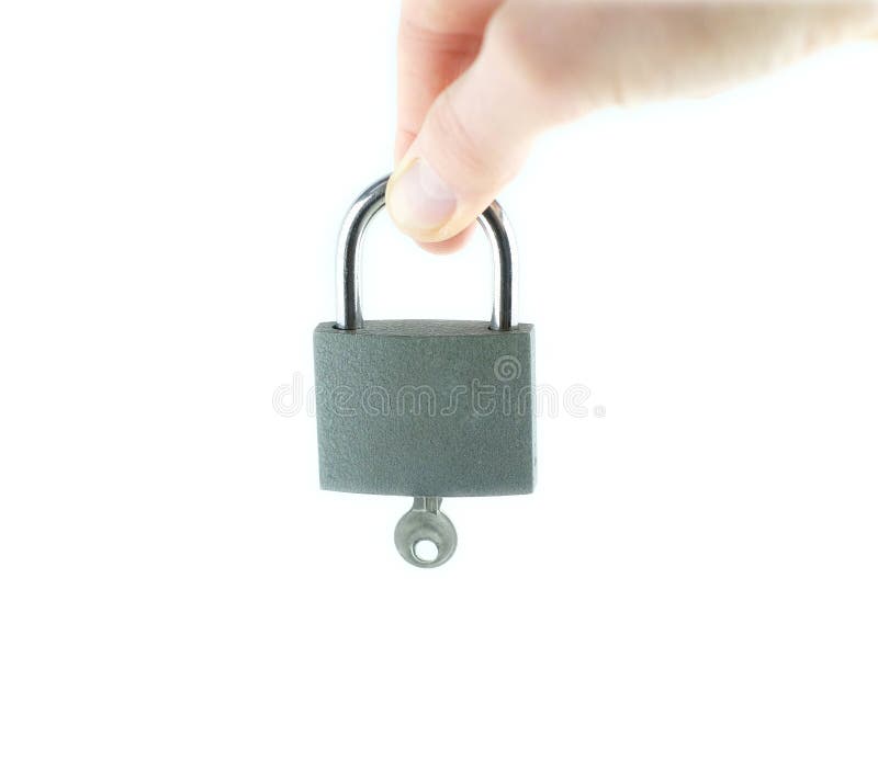 Lock and Key in the Hands of Stock Photo - Image of lock, ring: 68402454