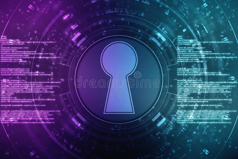 Lock Key Hole on Digital Screen,cyber Security Concept Background Stock ...
