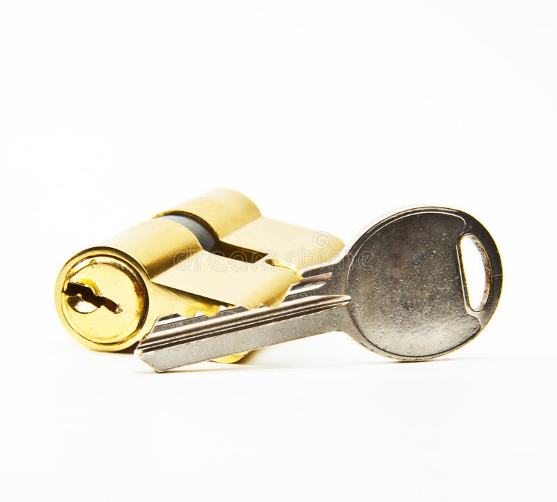 Lock and key isolated stock photo. Image of business - 60842296
