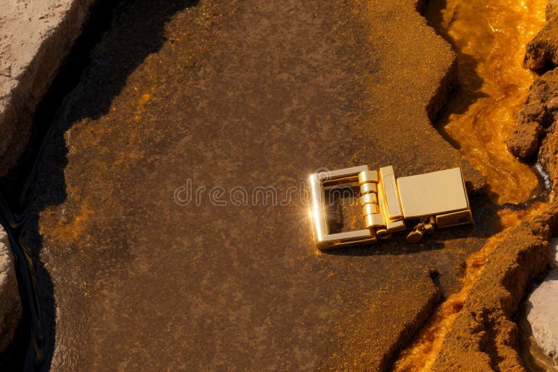 River of Molten Lava Flowing through a Dark, Rocky Landscape with a ...