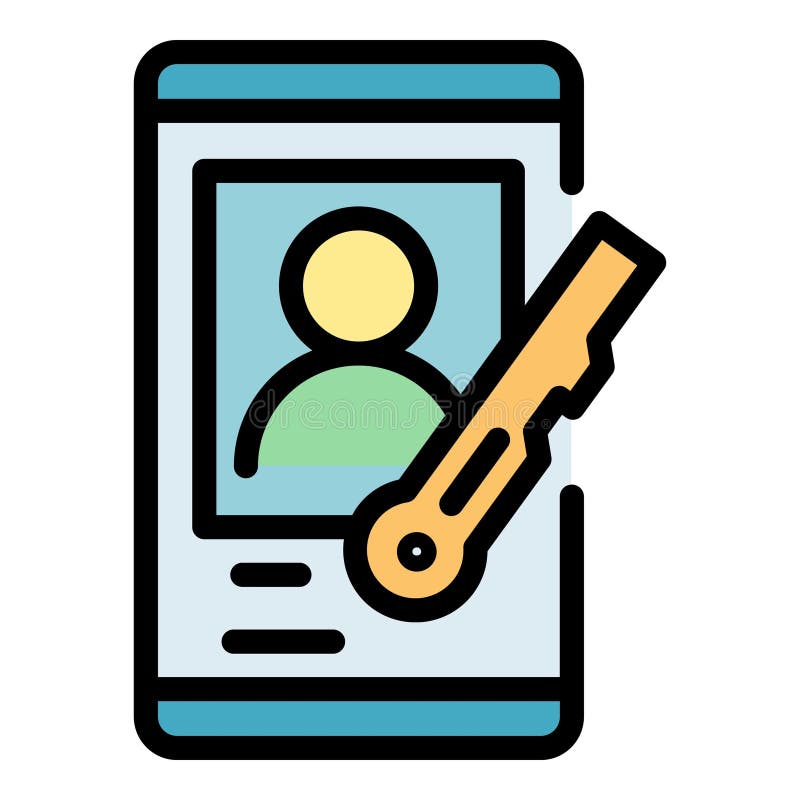 Lock Key Password Icon Vector Flat Stock Vector - Illustration of ...