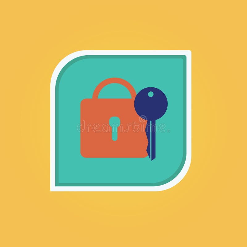 Lock and Key. Vector Illustration Decorative Background Design Stock ...