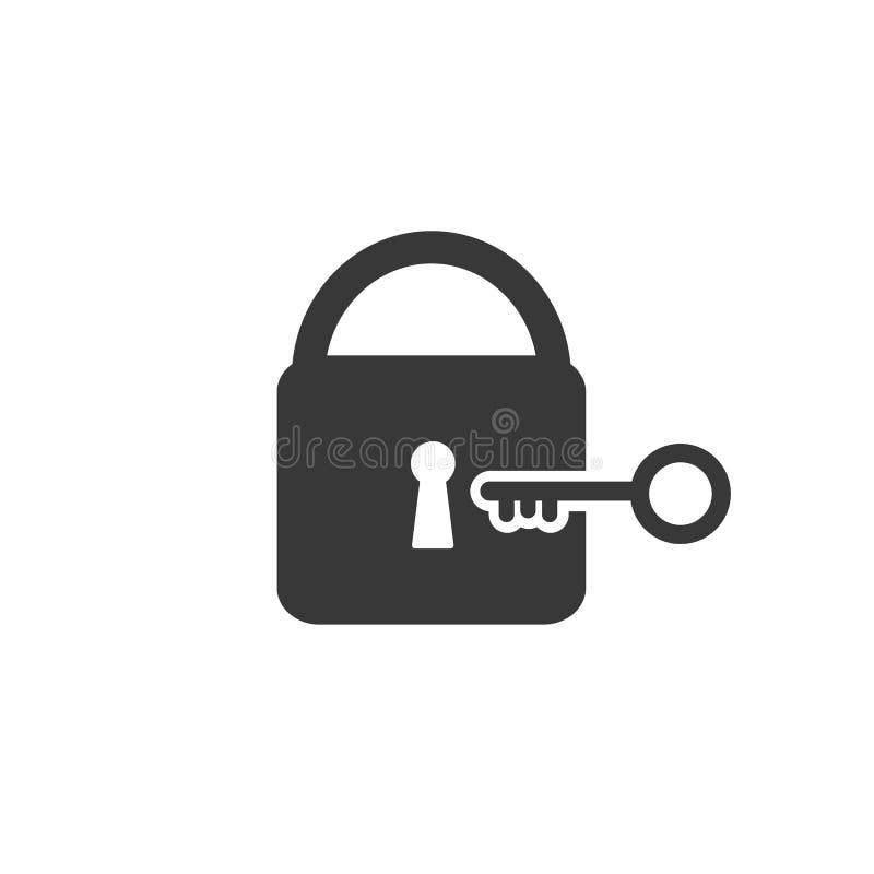 Lock and Key Vector Icon in Modern Flat Style Stock Vector ...
