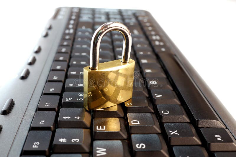 Lock on keyboard stock photo. Image of lock, keyboard - 49575484