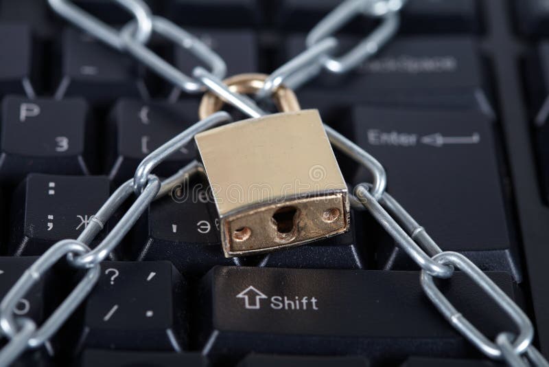 Lock and keyboard stock photo. Image of shut, padlock - 46269970