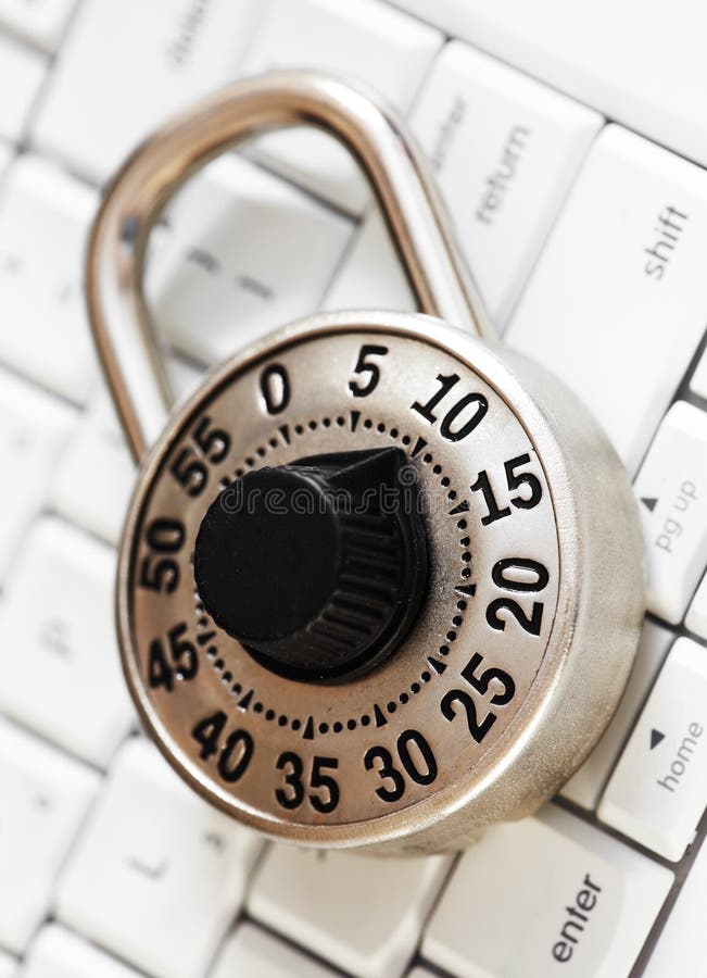 Lock and keyboard stock photo. Image of security, email - 1599856