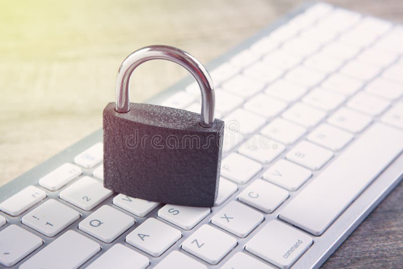 Lock on the Keyboard. Cybersecurity Concept Stock Image - Image of ...