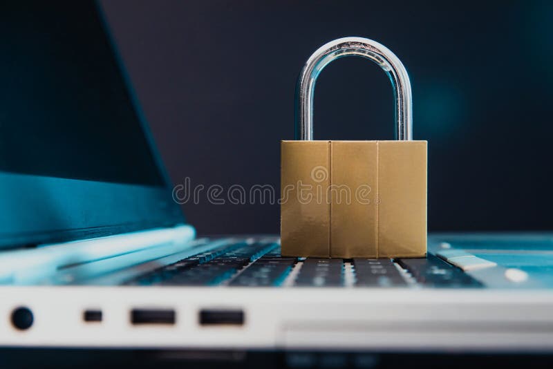 The lock on the keyboard stock image. Image of danger - 271254539