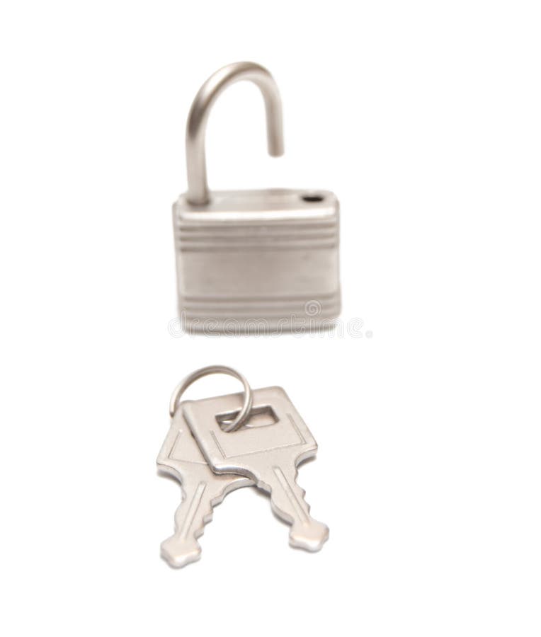 Lock and keys stock image. Image of open, isolated, shiny - 15560743