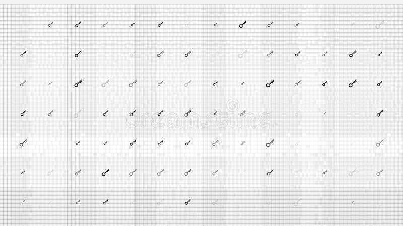 Lock Keys Animation Loop. Seamless Pattern Background. Small Keys ...