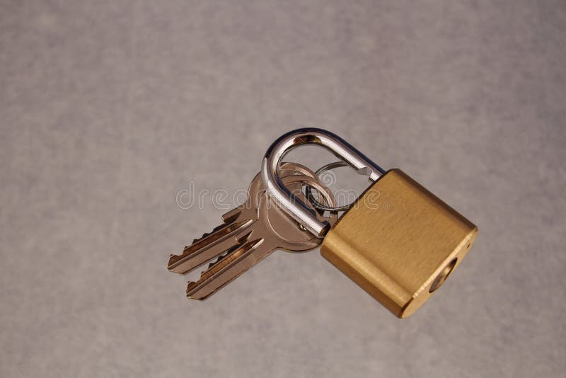 A Lock and Keys on a Clear Background Stock Image - Image of safety ...