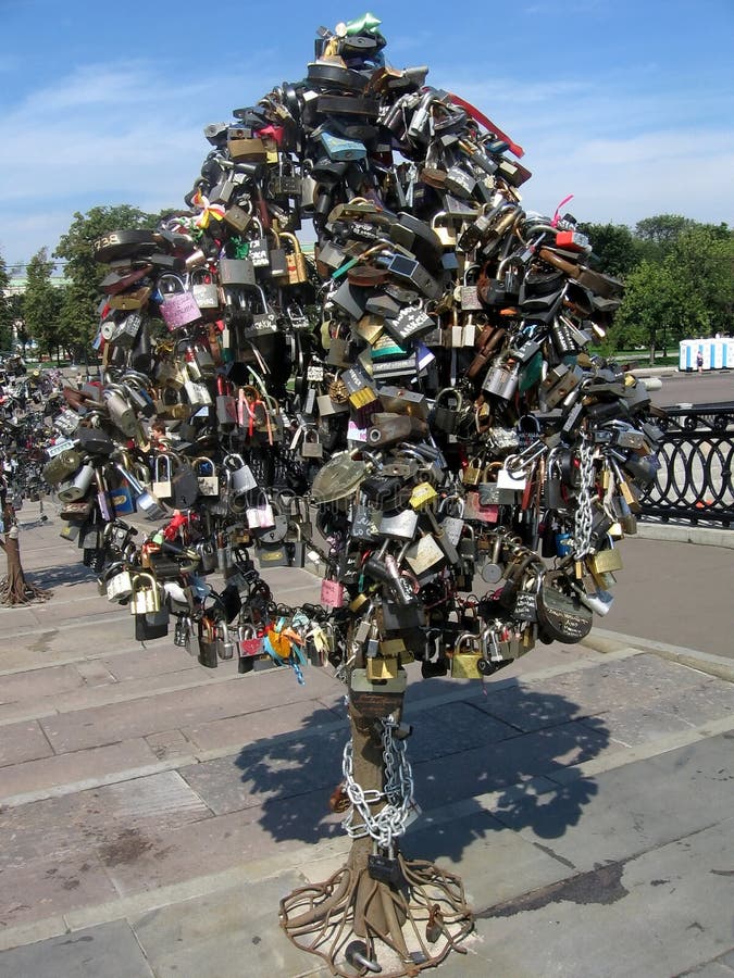 Lock keys tree editorial stock image. Image of close - 15380899