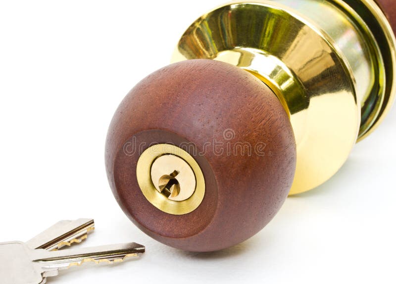 Lock knob. stock photo. Image of pattern, house, real - 25983676