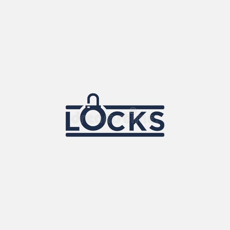 Lock Letter Typographic Key Management Stock Vector - Illustration of ...