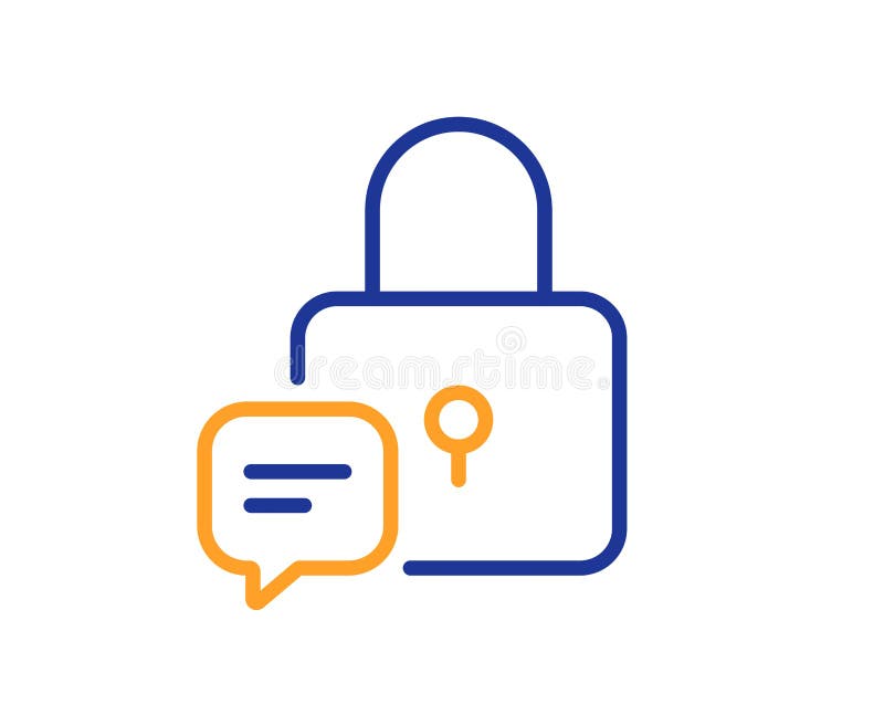 Lock chat logo stock vector. Illustration of business - 233611976