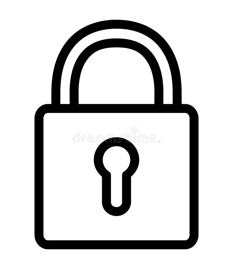 Open Padlock Outline Icon. Unlock Lock Sign. Vector Outline ...