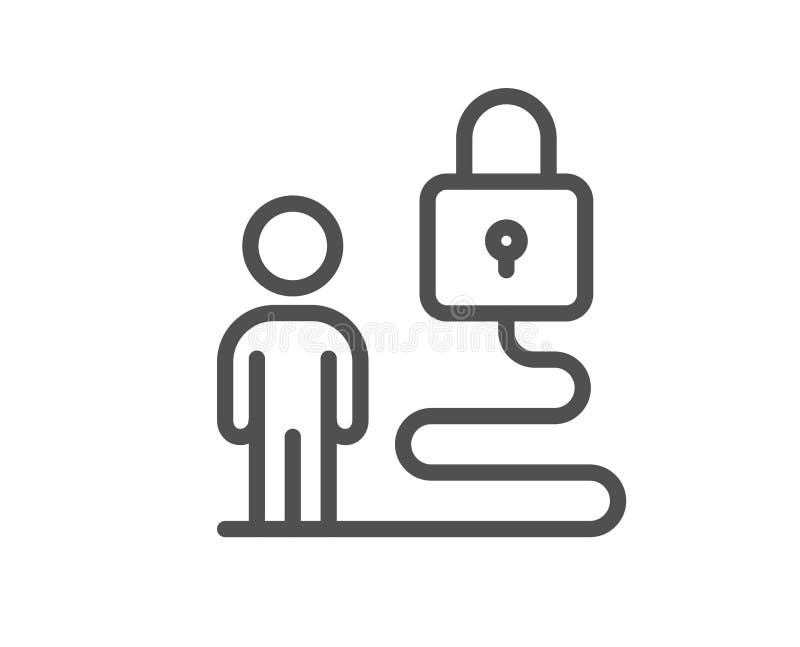 Lock Line Icon. Security Access Sign. Vector Stock Vector ...