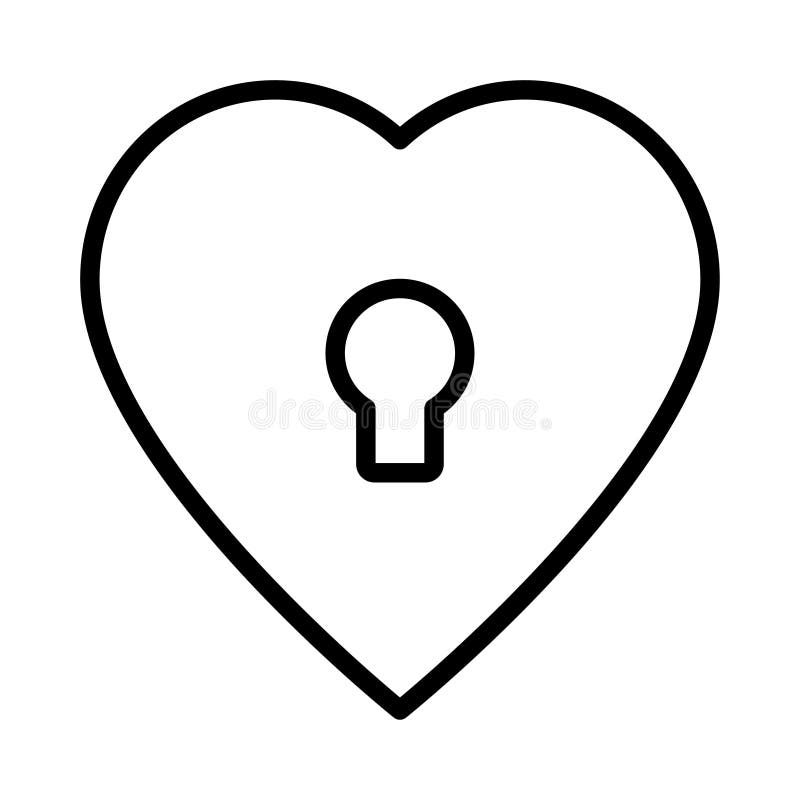Lock thin line vector icon stock vector. Illustration of love - 157662719