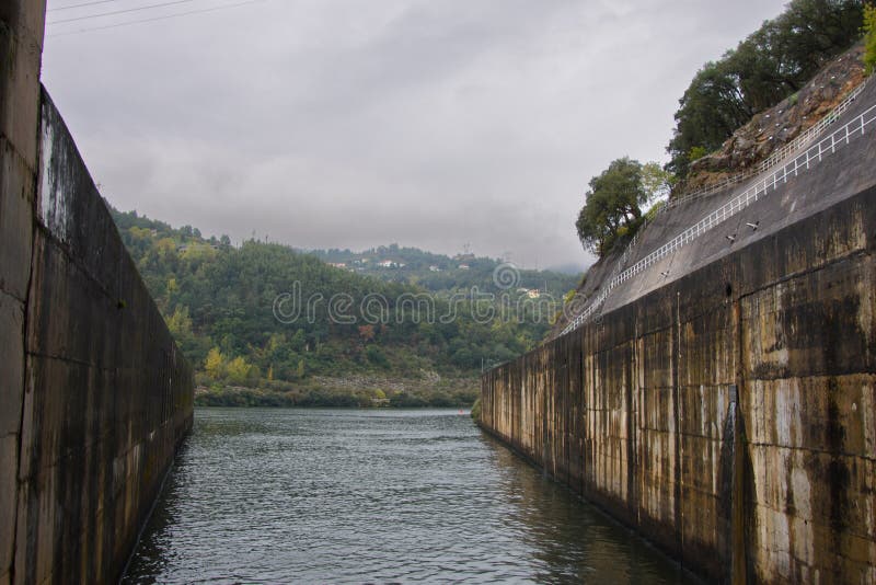 Lock located on the Douro stock image. Image of river - 265459589