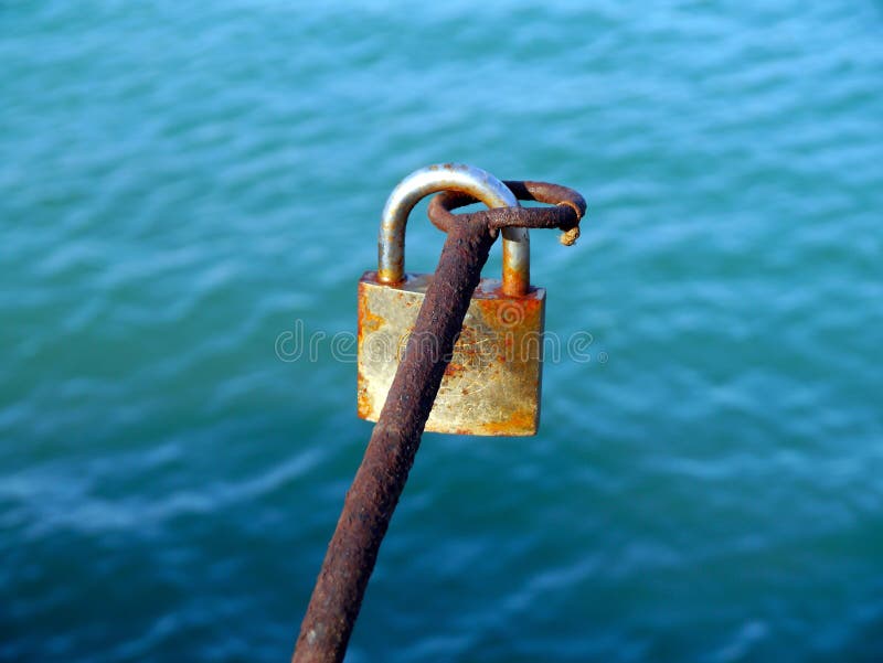 Lock locked with key stock photo. Image of outdoors - 145939038