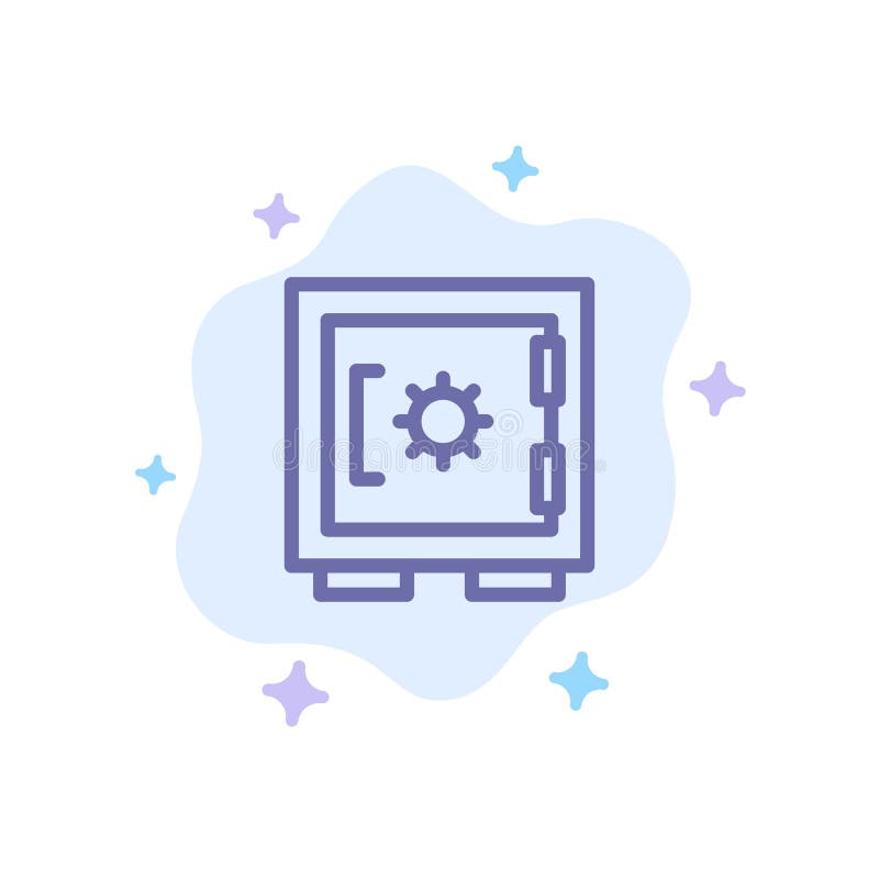 Lock, Locker, Security, Secure Blue Icon on Abstract Cloud Background ...