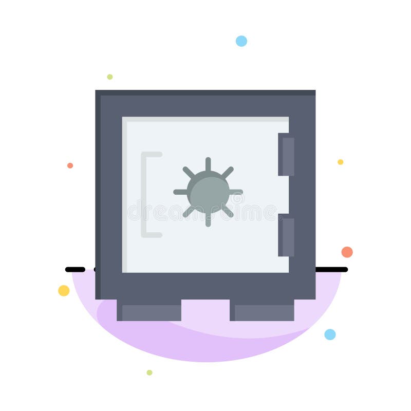 Lock, Locker, Security, Secure Business Logo Template. Flat Color Stock ...