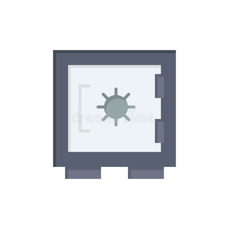 Lock, Locker, Security, Secure Flat Color Icon. Vector Icon Banner ...