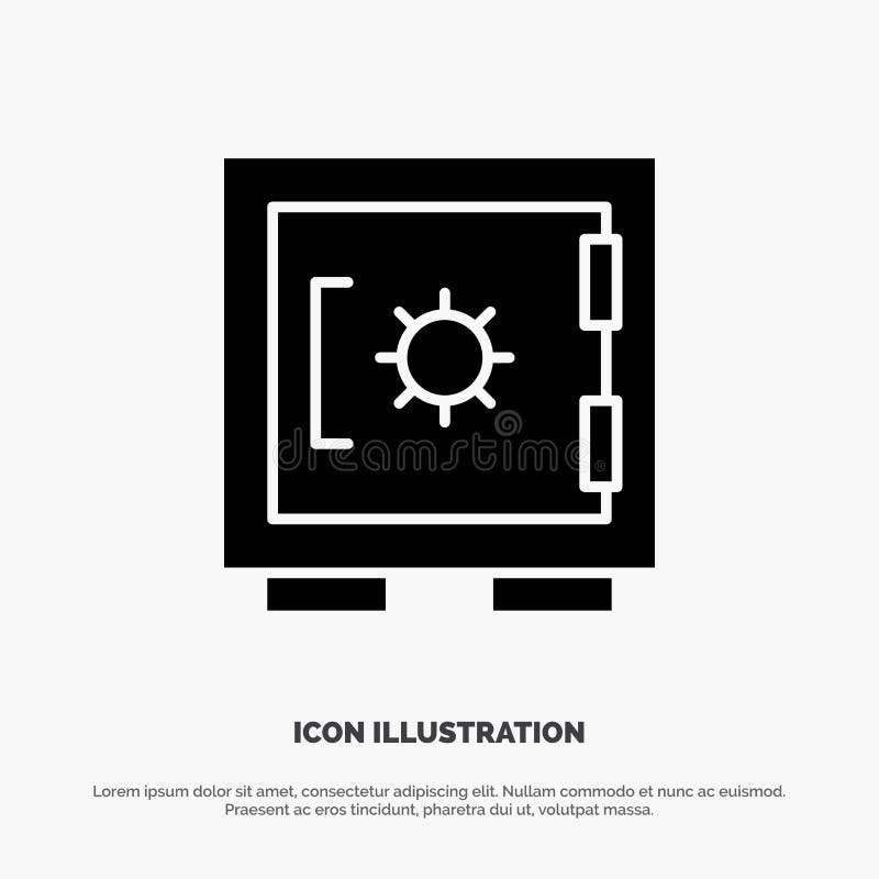 Lock, Locker, Security, Secure Solid Glyph Icon Vector Stock Vector ...
