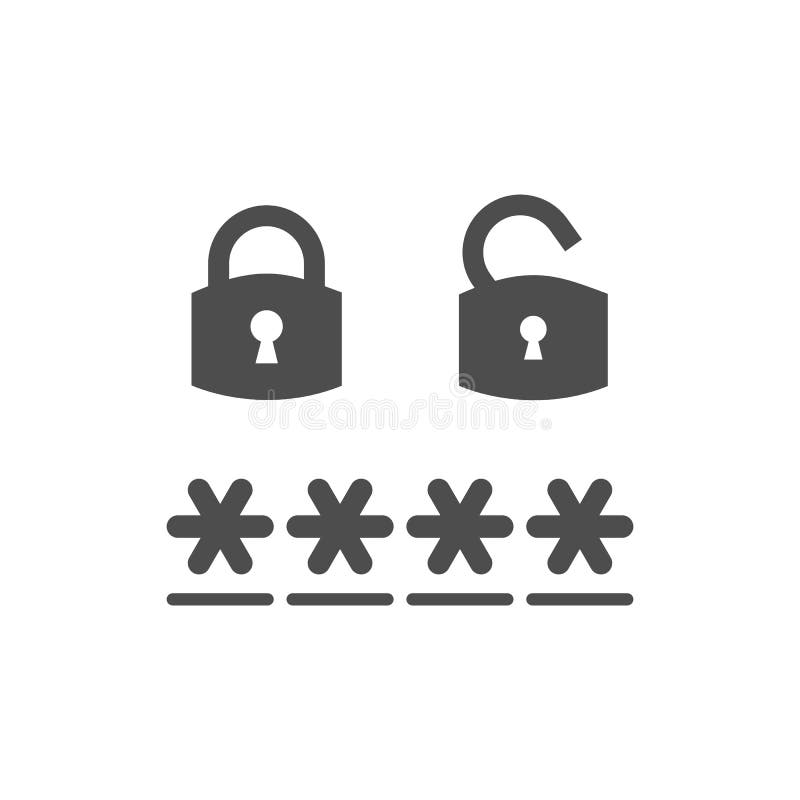 Lock, Login, Password, Safe Security Icon Vector Illustration Flat ...