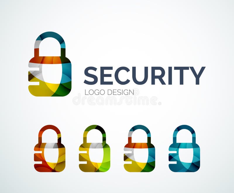 Lock and key logo stock vector. Illustration of open - 21786801