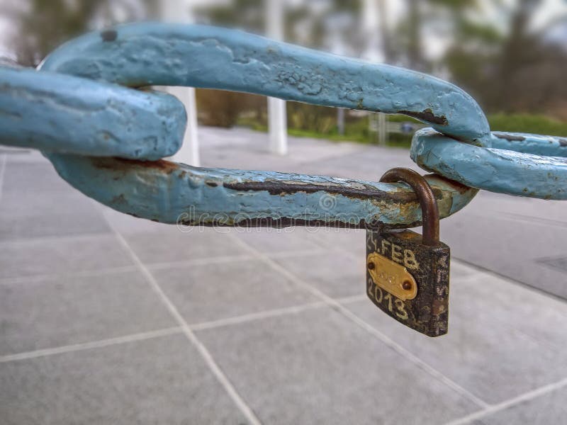 Love Locked Heart Shape with Chains Stock Image - Image of shape ...