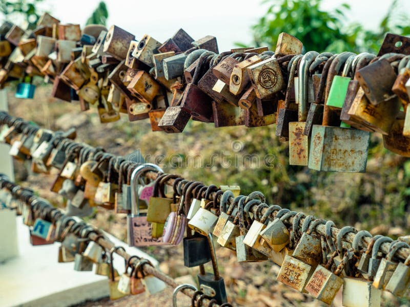 Love Lock Fence At Penn`s Landing, Philadelphia Editorial Stock Image ...