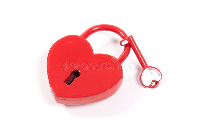 Lock of Love - Red Heart Lock Stock Image - Image of wedding, concept ...