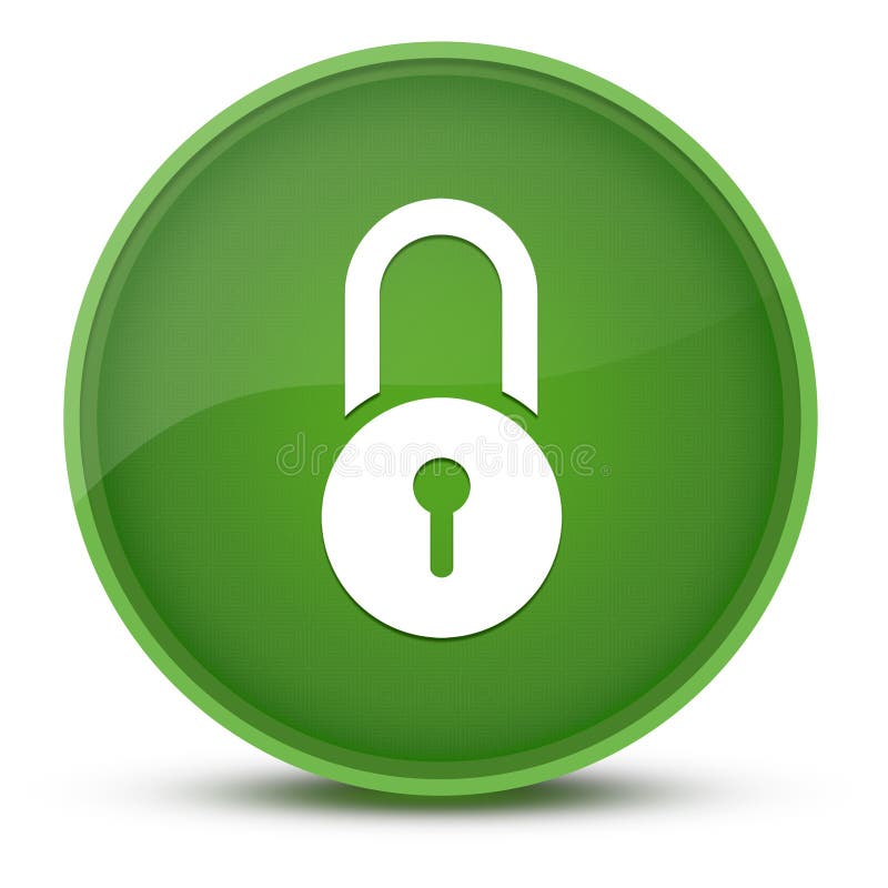 Lock Luxurious Glossy Green Round Button Abstract Stock Illustration ...