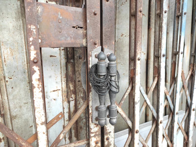 A lock is a mechanical stock image. Image of door, closeup - 194626695