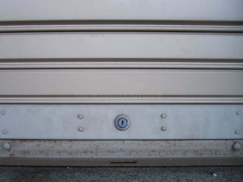 The Lock of Metal Roller Shutter Stock Photo - Image of gateway, locked ...