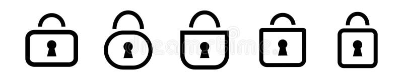 Lock Minimalistic Line Icon. Padlock P Symbol Stock Vector ...