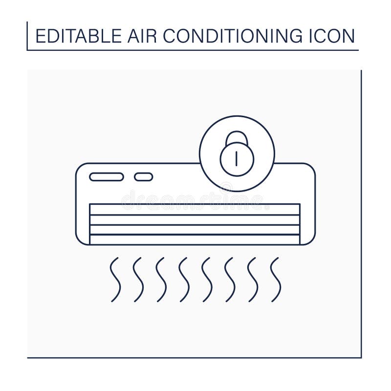 Lock mode line icon stock vector. Illustration of control - 229690872