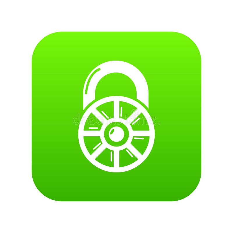 Lock Modern Icon Green Vector Stock Vector - Illustration of button ...