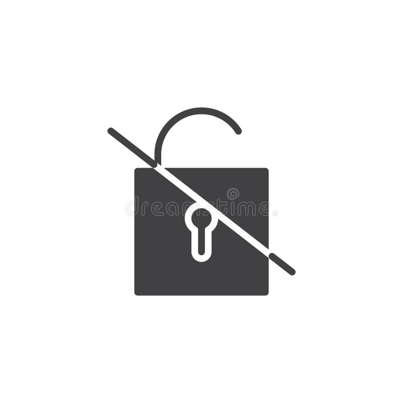 Lock no access vector icon stock vector. Illustration of glyph - 135284590