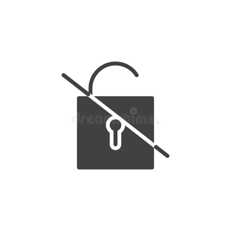 Lock no access vector icon stock vector. Illustration of glyph - 135284590