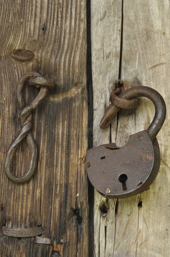 Lock old stock image. Image of wall, iron, door, loop - 20673511