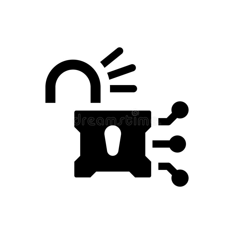 Lock open icon stock vector. Illustration of unlocked - 224183612