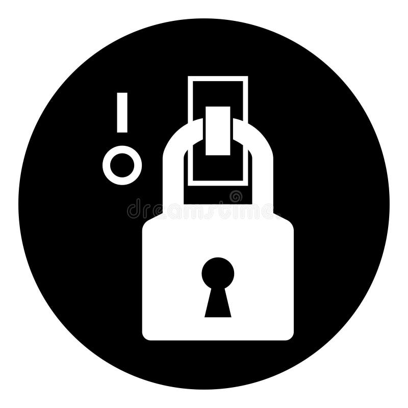 Lock Out in De-Energized State Symbol Sign,Vector Illustration ...