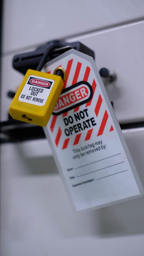 Lock Out for Electrical Maintenance Stock Photo - Image of access, demo ...