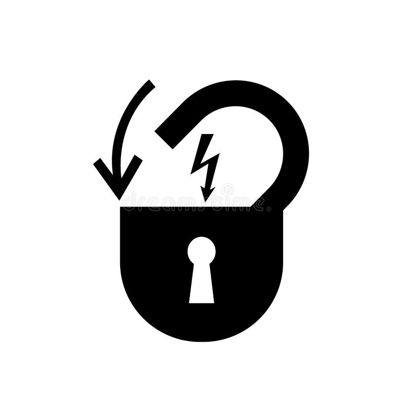 Lock Out Electrical Power Symbol Sign, Vector Illustration, Isolate on ...