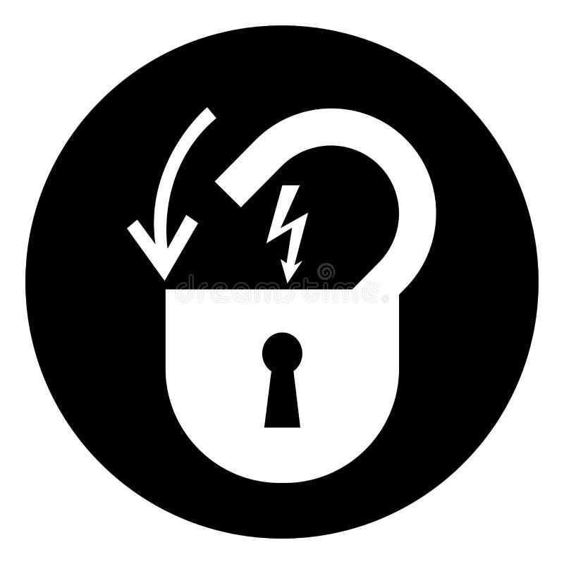 Lock Out Electrical Power Symbol Sign, Vector Illustration, Isolate on ...