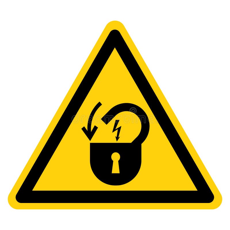 Lock Out Electrical Power Symbol Sign, Vector Illustration, Isolate on ...